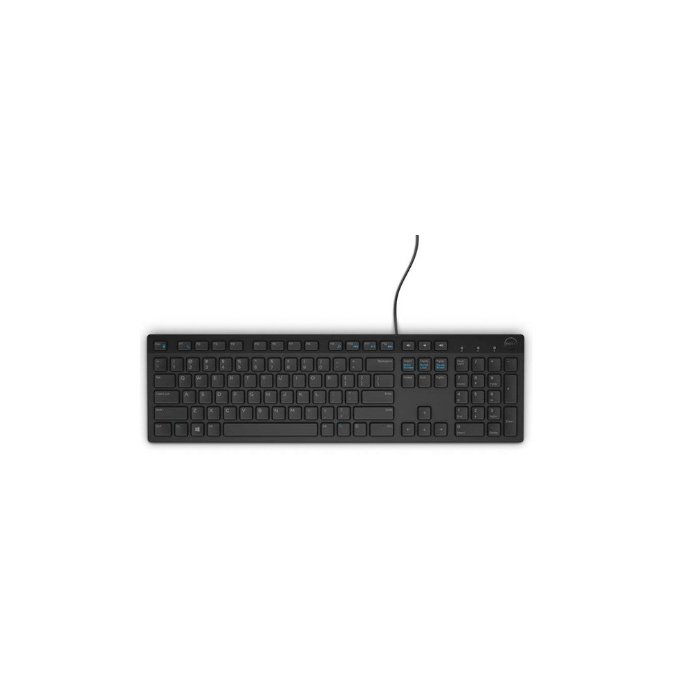 Clavier Dell Multimedia KB216 USB Noir (580-ADGU) prix maroc